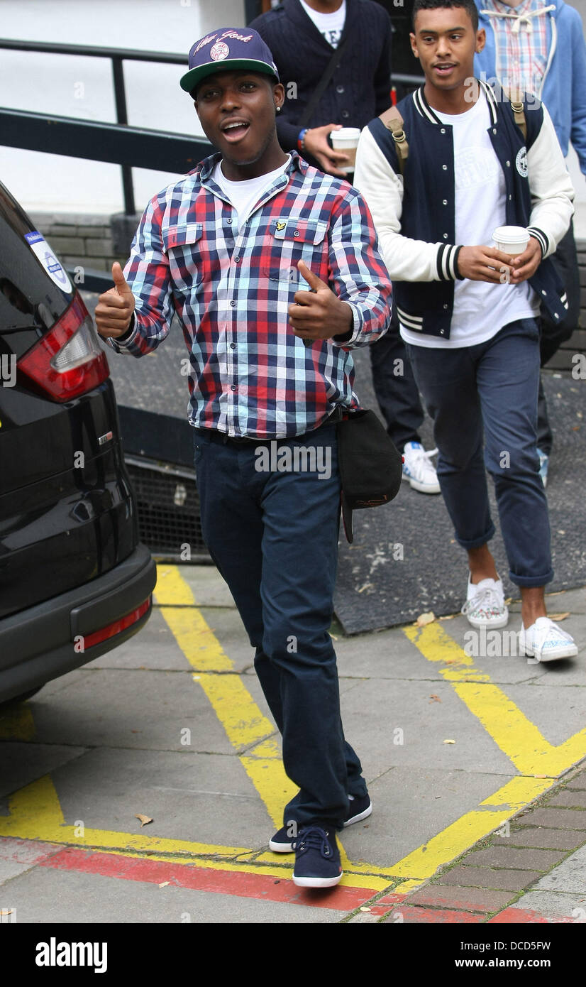 X Factor' finalist Derry Mensah and Jordan Higo leaves the ITV studios ...