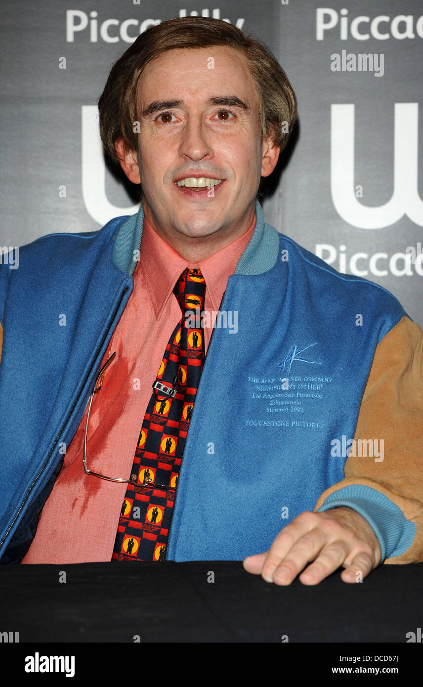 Steve Coogan aka Alan Partridge at a book signing at Waterstone's ...