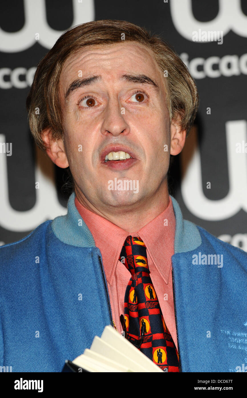 Steve Coogan aka Alan Partridge at a book signing at Waterstone's ...