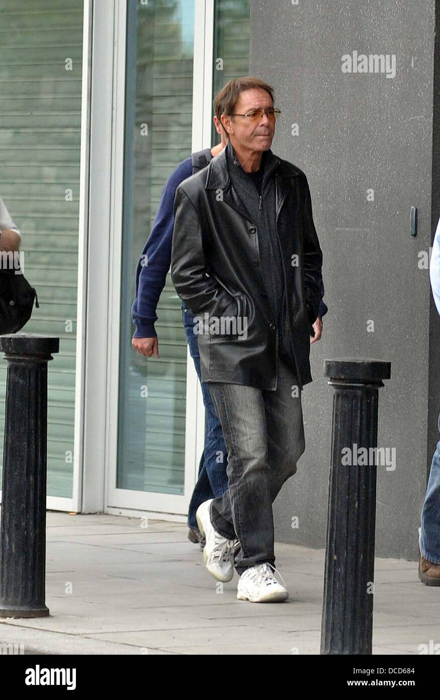 Peter Pan of Pop, Sir Cliff Richard heads for rehearsals with his band ...