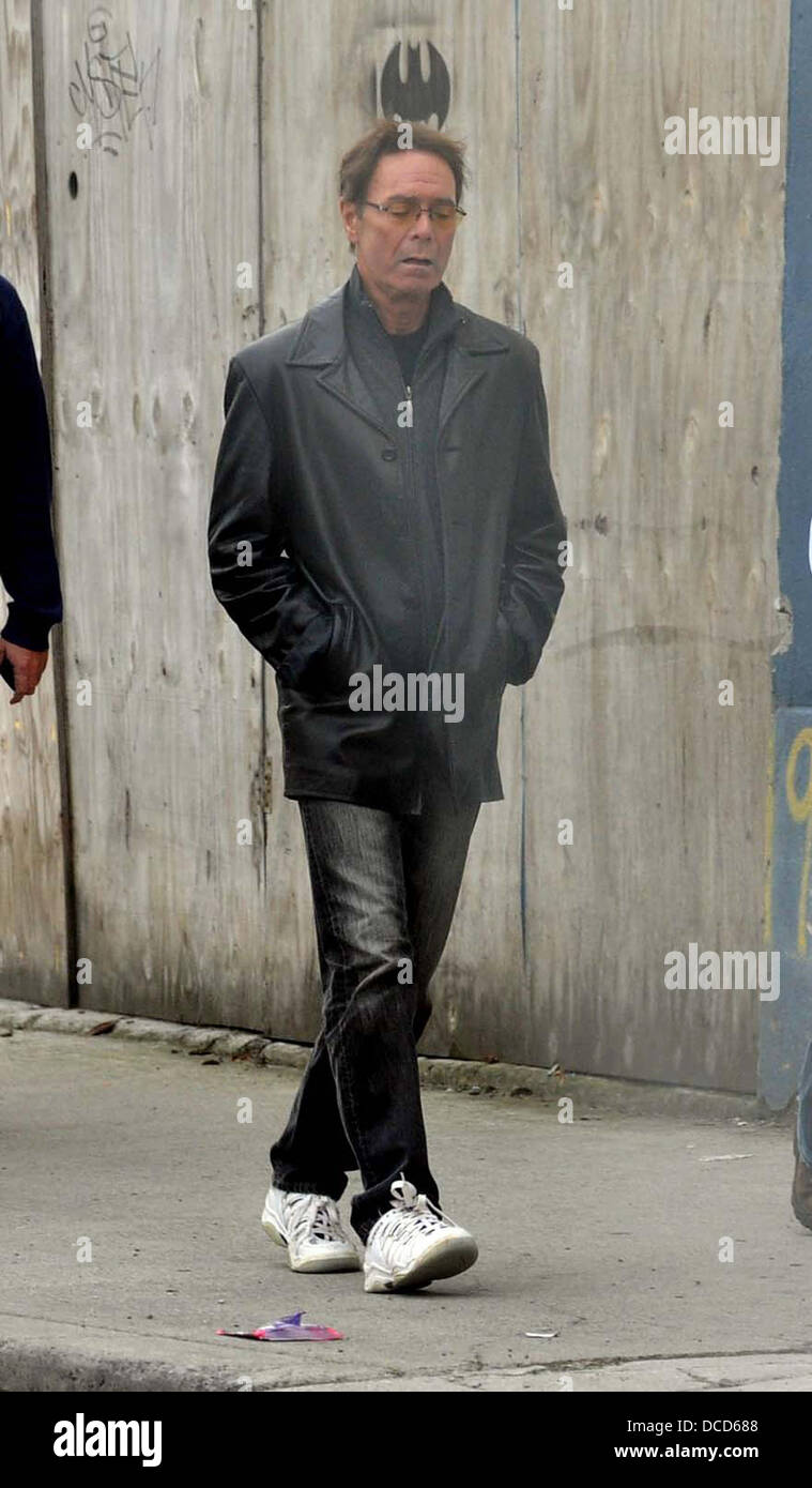 Peter Pan of Pop, Sir Cliff Richard heads for rehearsals with his band ...