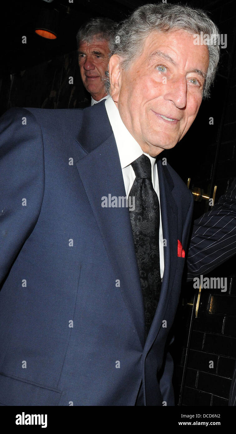Tony Bennett, at a private event at Ronnie Scott's Jazz Club in Soho ...