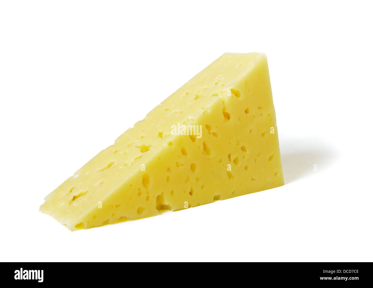 slice of fresh yellow cheese isolated over white Stock Photo - Alamy