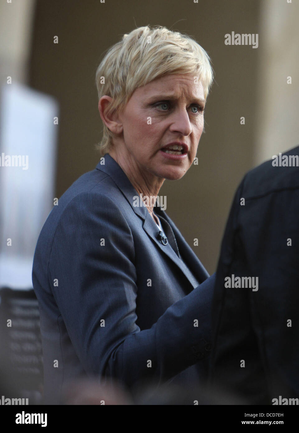 Ellen DeGeneres at The Grove to film an appearance for the ...