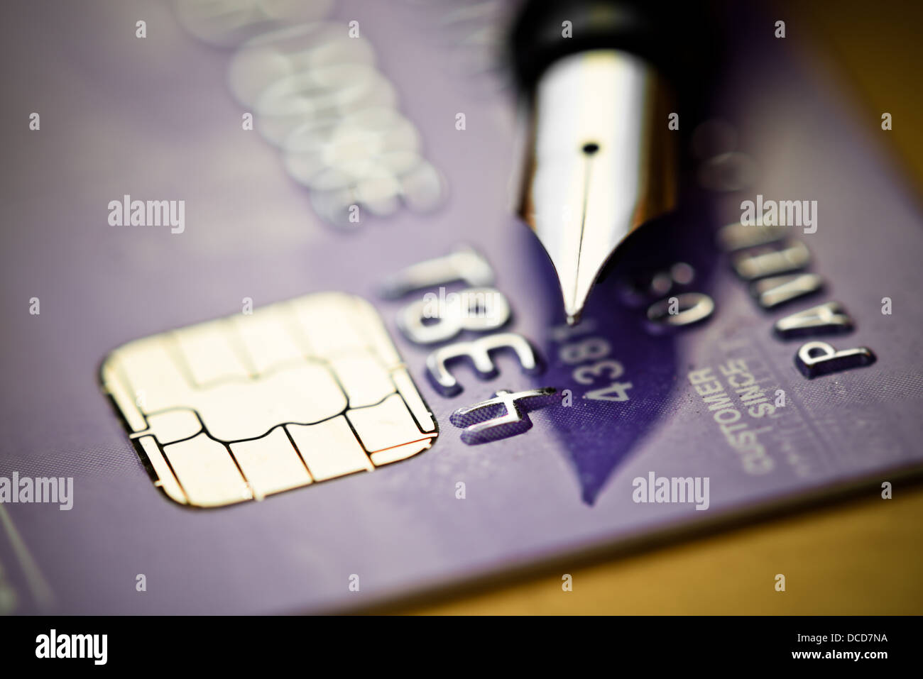Credit card and pen Stock Photo - Alamy
