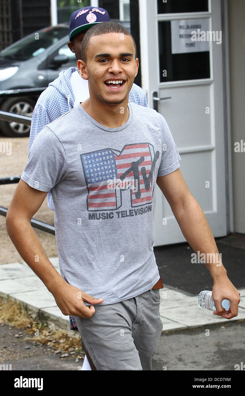 X Factor Finalist Ashley Baptiste of The Risk at a dance rehearsal ...