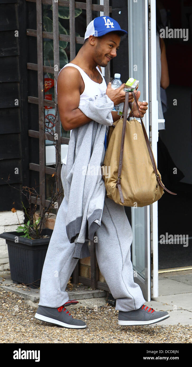 Marcus Collins 'X Factor Finalists' at a dance rehearsal studio London ...