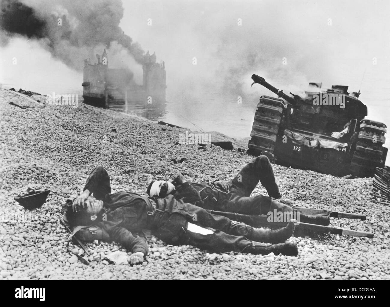 Canadian soldiers who were wounded and given first aid are pictured ...