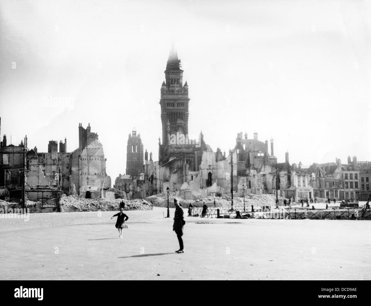 The image from the Nazi Propaganda! shows Dunkirk (Dunkerque), which ...