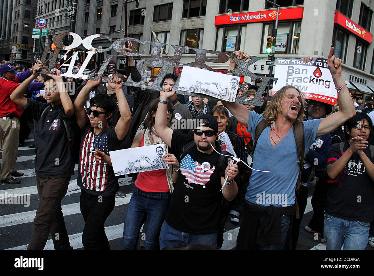 Occupy Wall Street protesters hold a rally in Manhattan. A crowd of ...