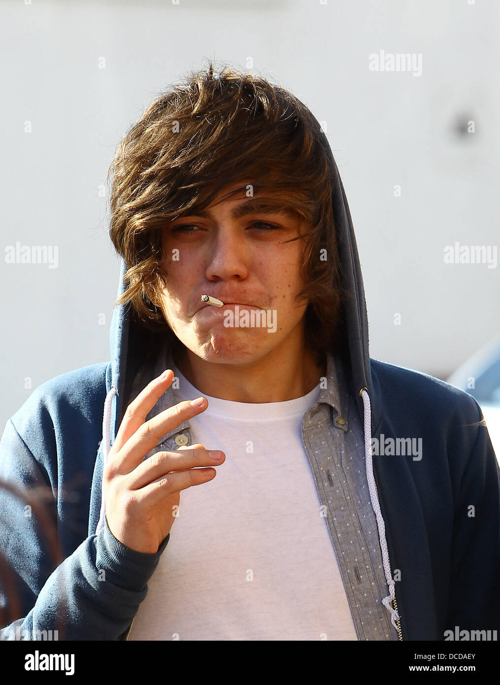 Frankie Cocozza 'X Factor Finalists' arriving at a studio London ...