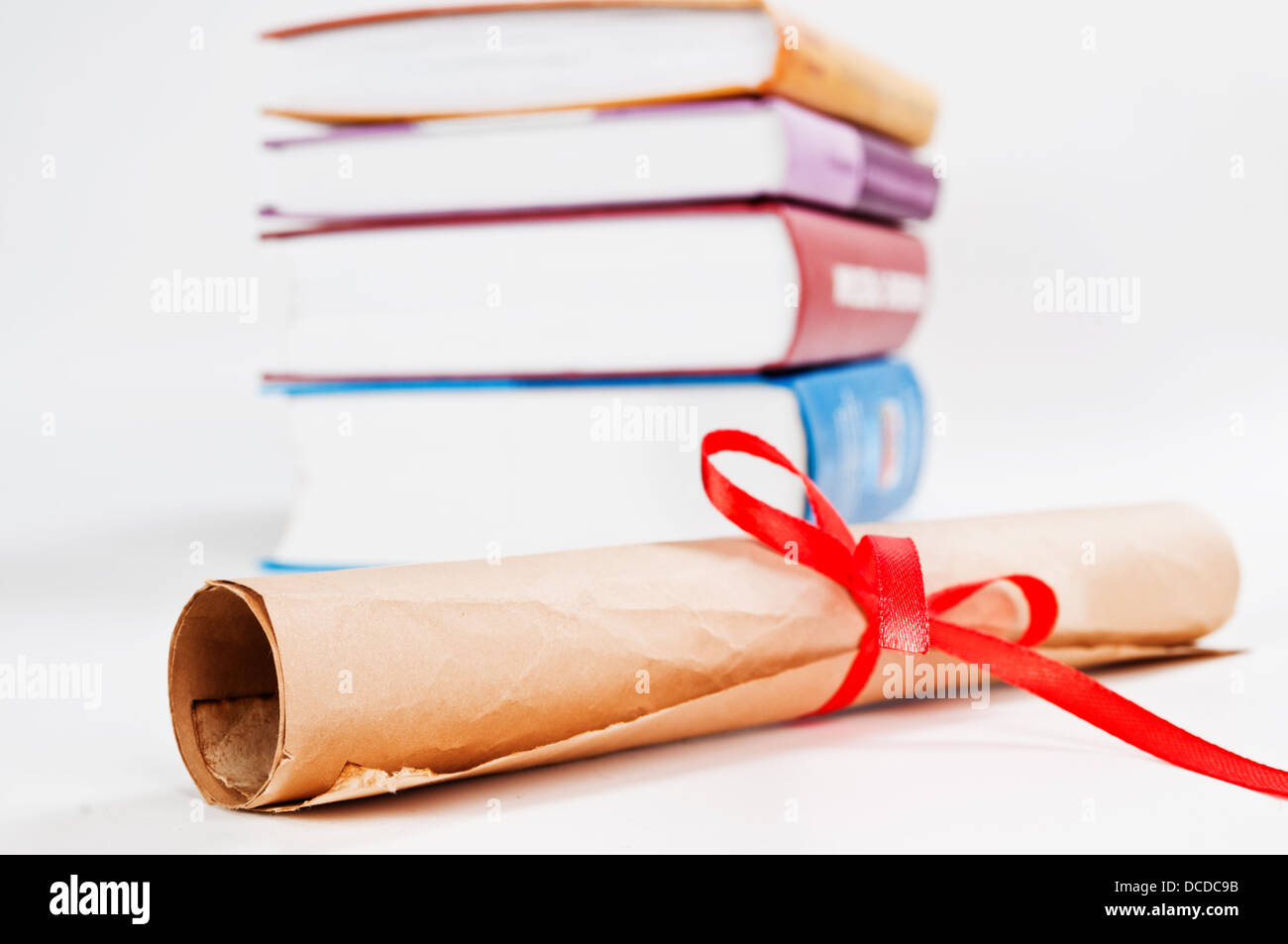Diploma and books hi-res stock photography and images - Alamy