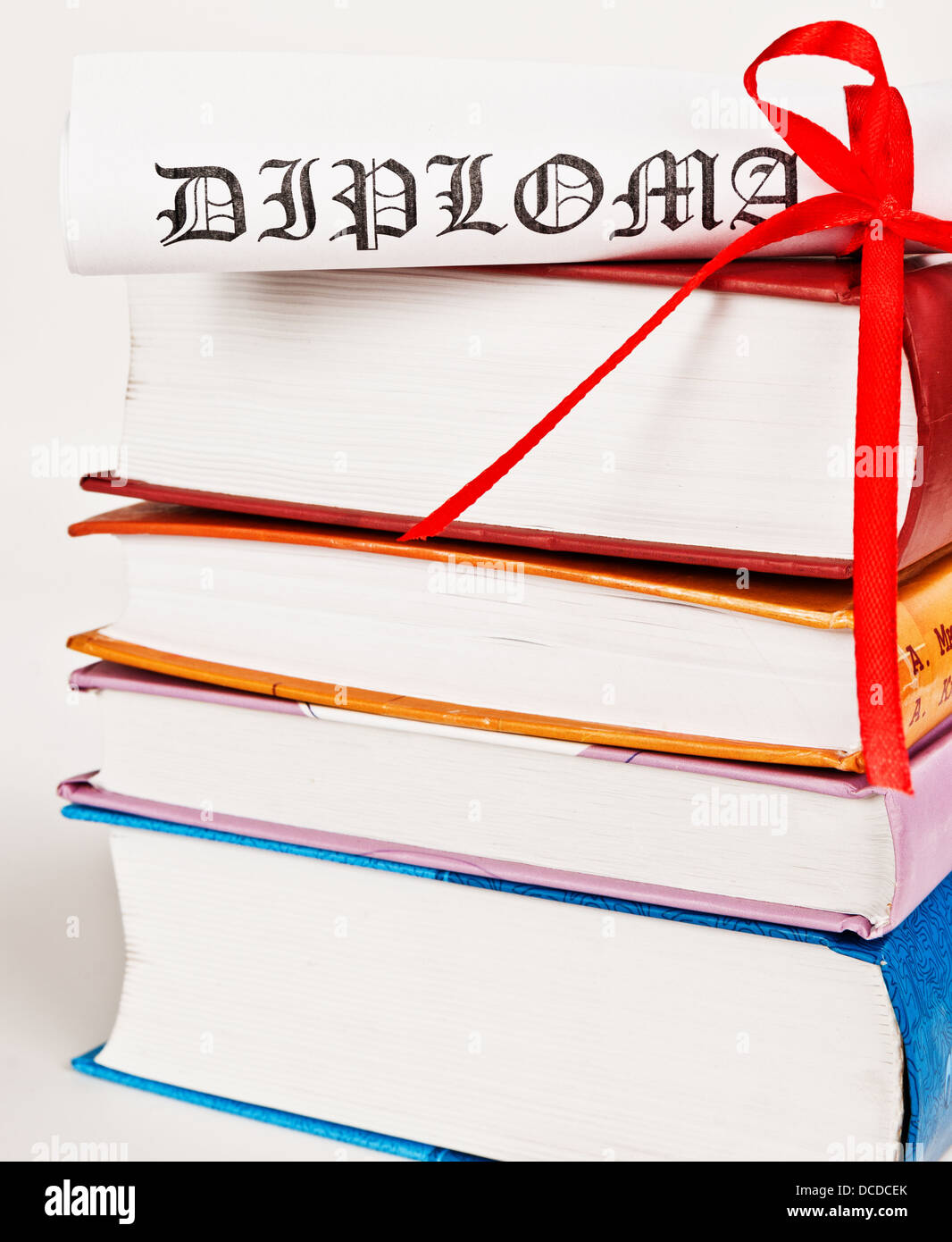 Diploma and books hi-res stock photography and images - Alamy