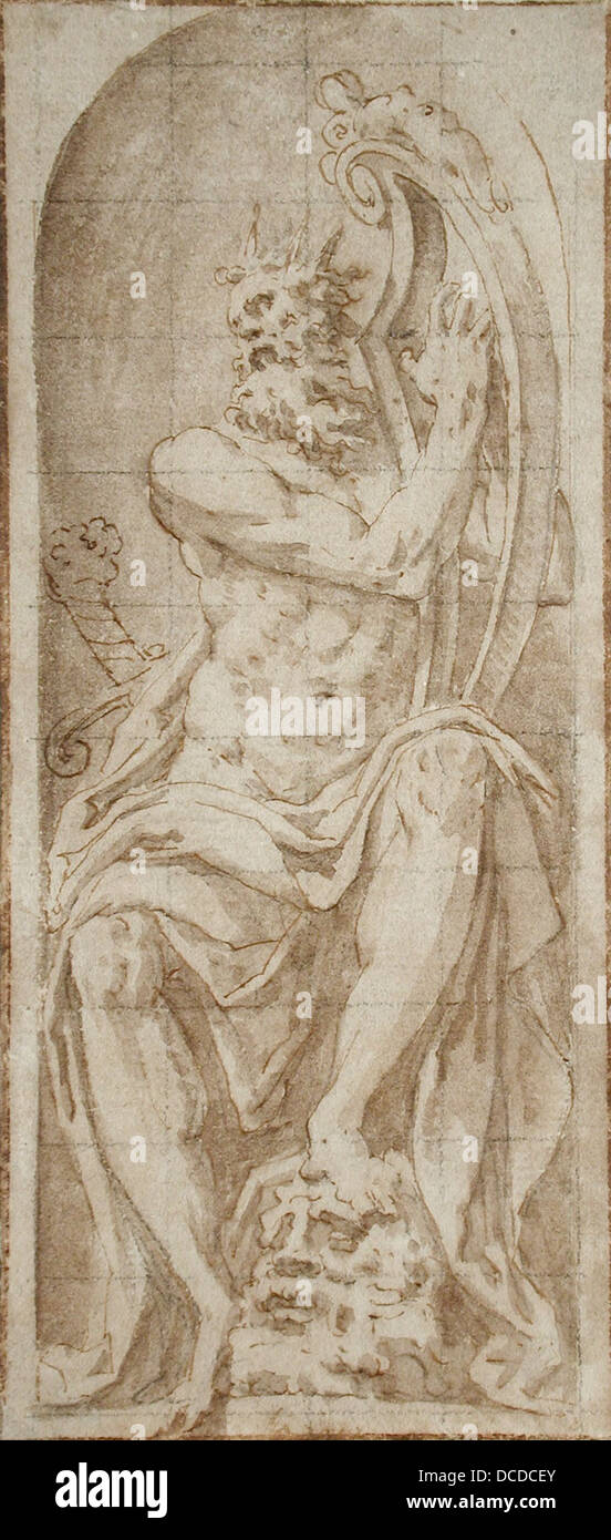 This sculpture of King David, part of the LACMA collection, represents ...