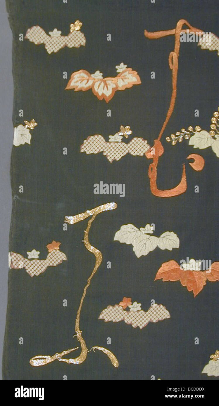 This fragment of a kosode, a traditional Japanese kimono, features ...