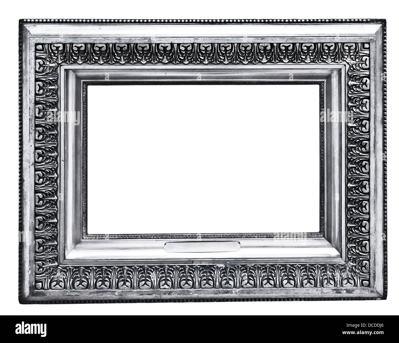 vintage silver frame, isolated on white Stock Photo - Alamy