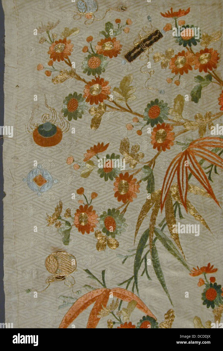 This fragment of a kosode, a traditional Japanese garment, features a ...