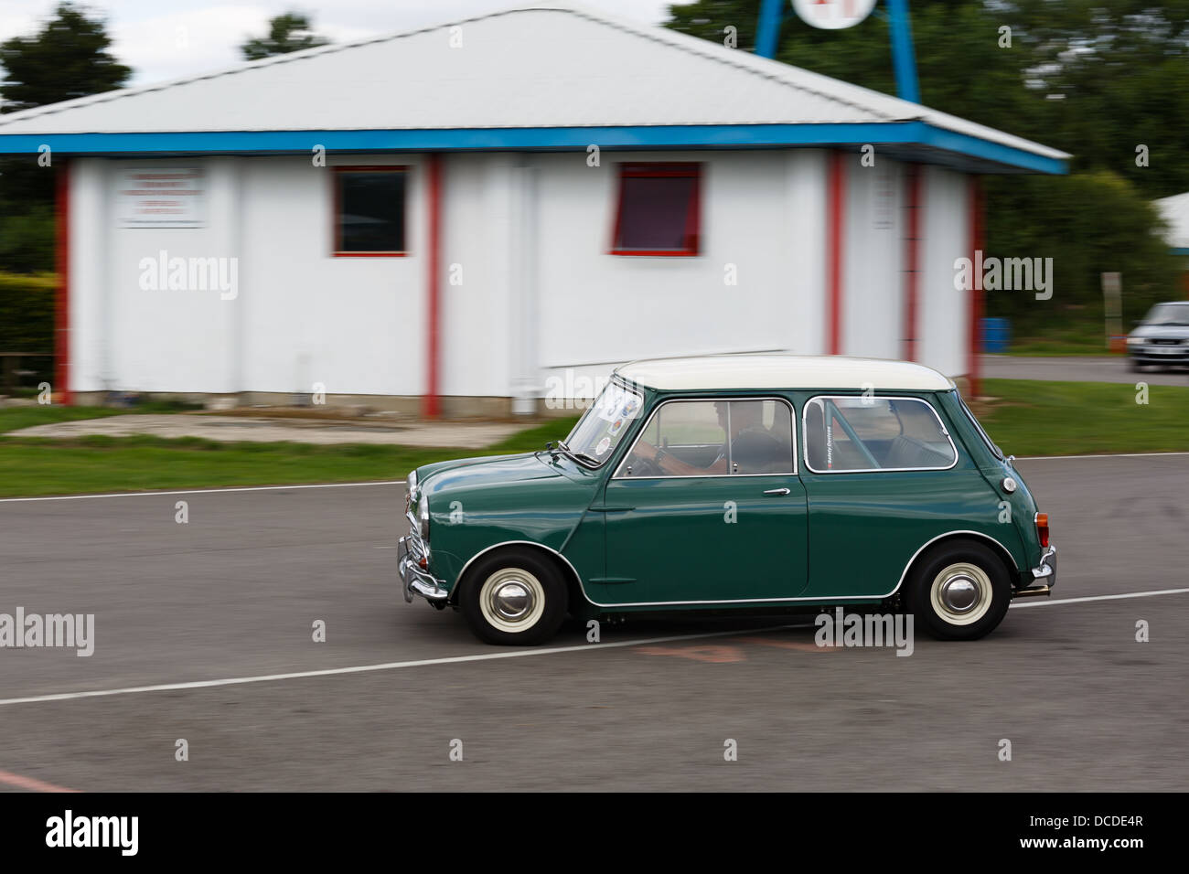 A car taking part in an AutoSolo at Castle Combe Circuit Stock Photo ...