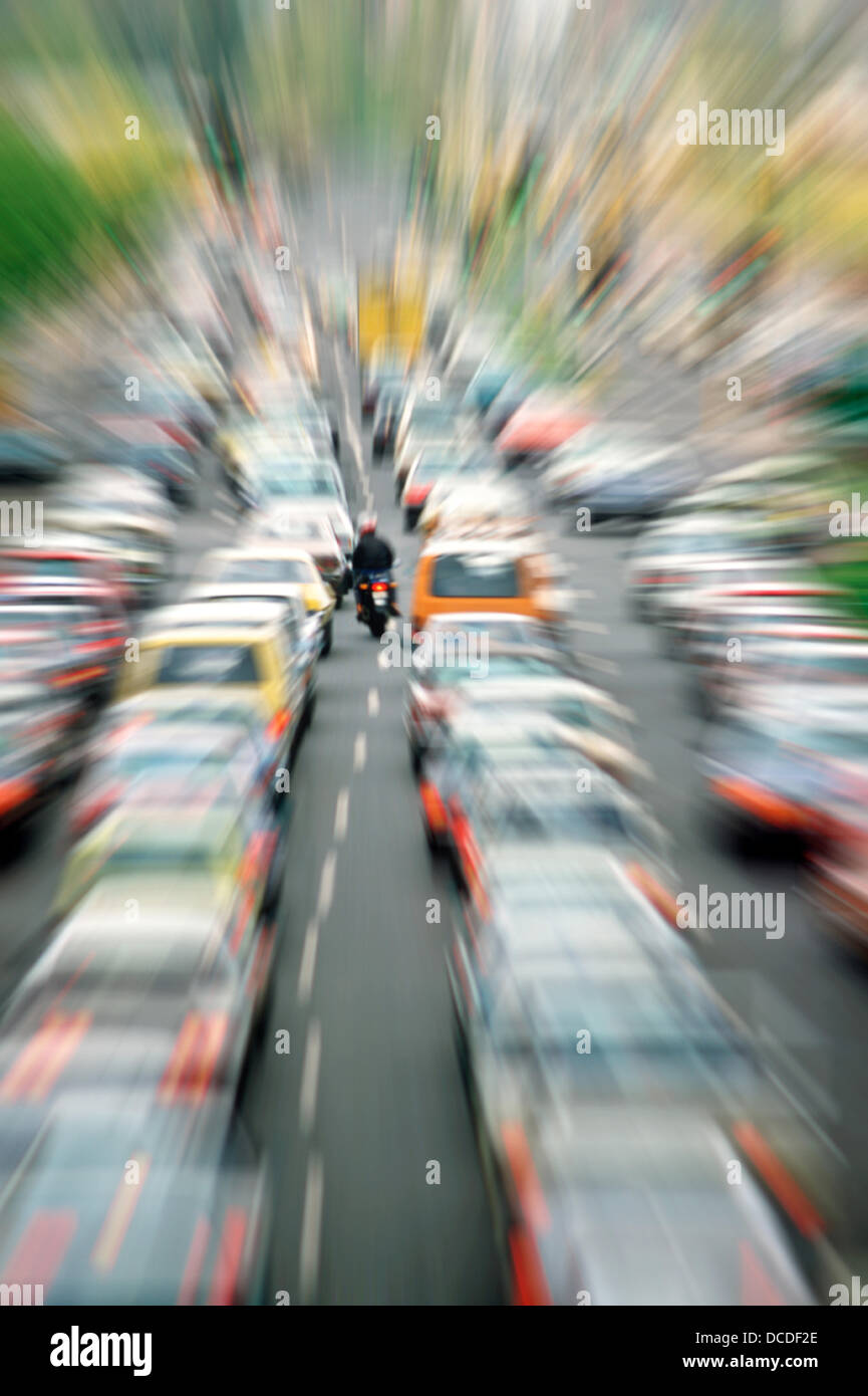 Car overtaking cycle hi-res stock photography and images - Alamy