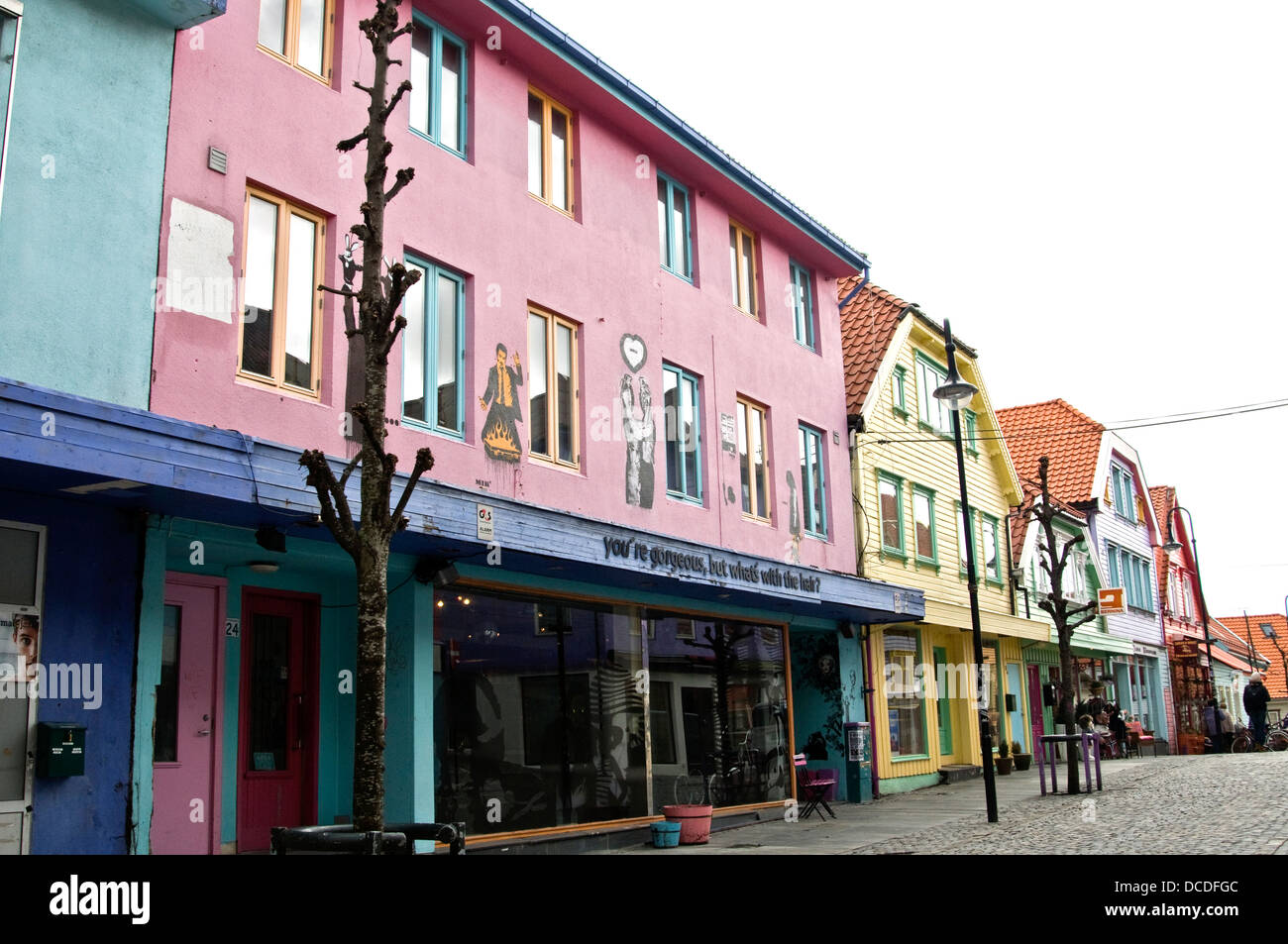 coloured buildings in Stavanger Norway Europe The arctic circle Stock ...