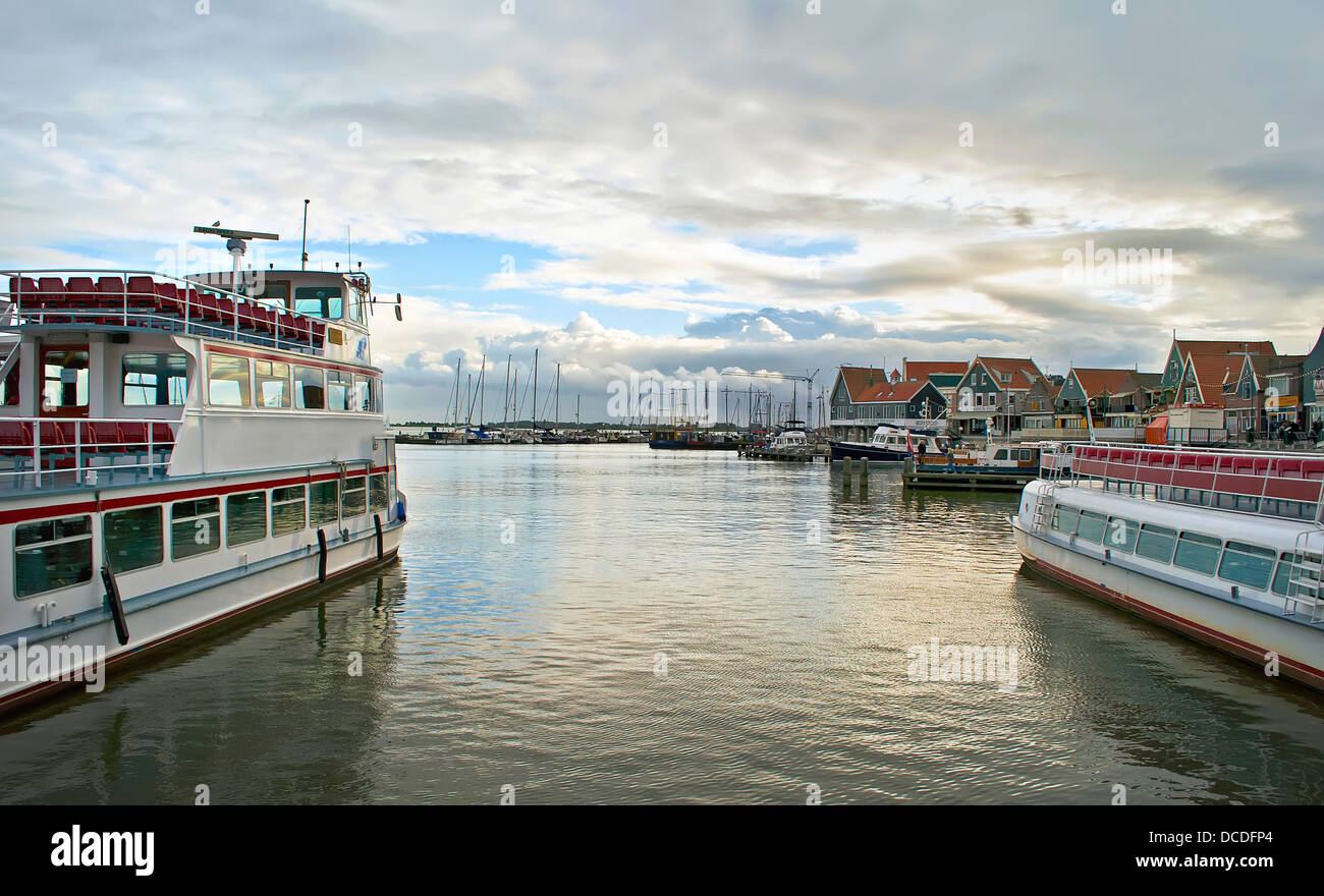 Ships in the maritime port of Volendam Stock Photo - Alamy
