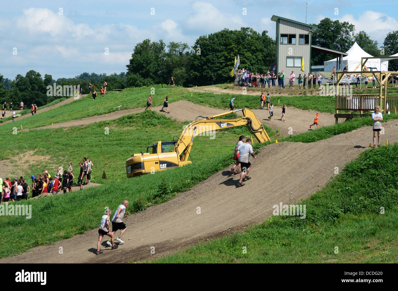 Layout of 5K mud run course in Pavilion NY Stock Photo - Alamy