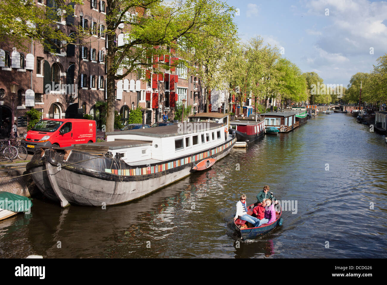 Picturesque scenery in the city of Amsterdam, Holland, Netherlands ...