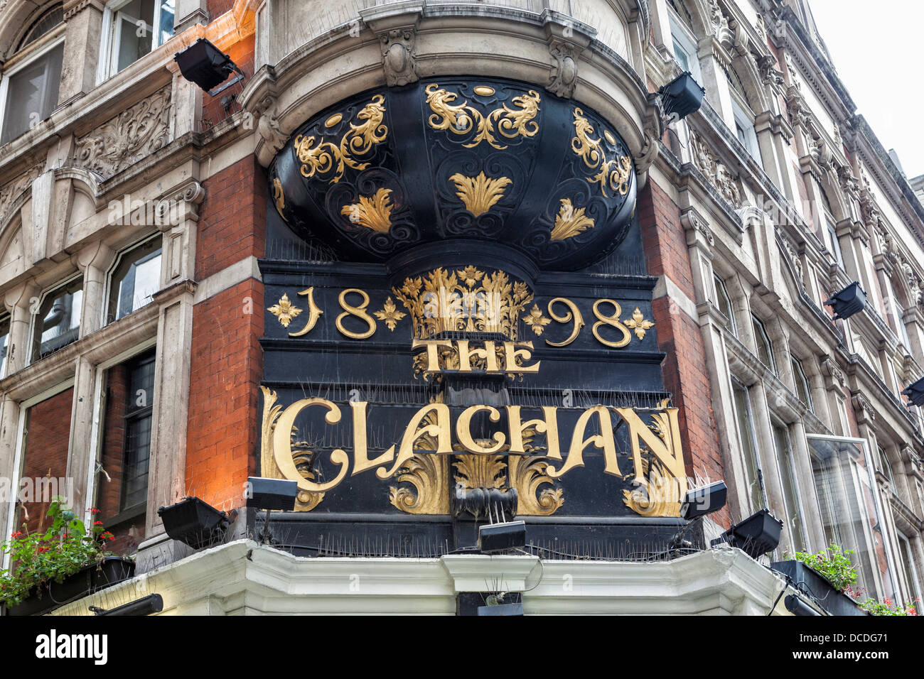 The Clachan - sign outside pub in Kingly street, London Stock Photo - Alamy