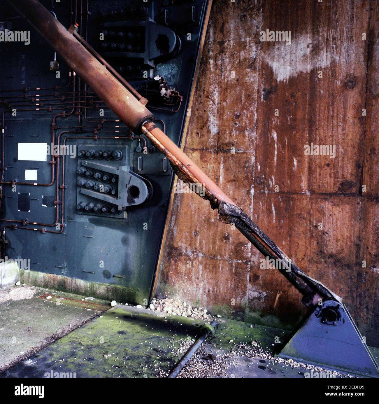 Architectural detail of a missile silo door entrance at the former ...