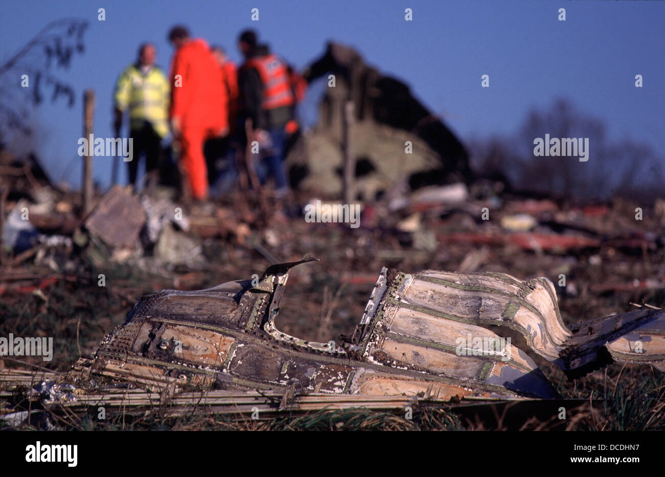 Debris of Korean Air Cargo Flight 8509, a Boeing 747-2B5F, registered ...