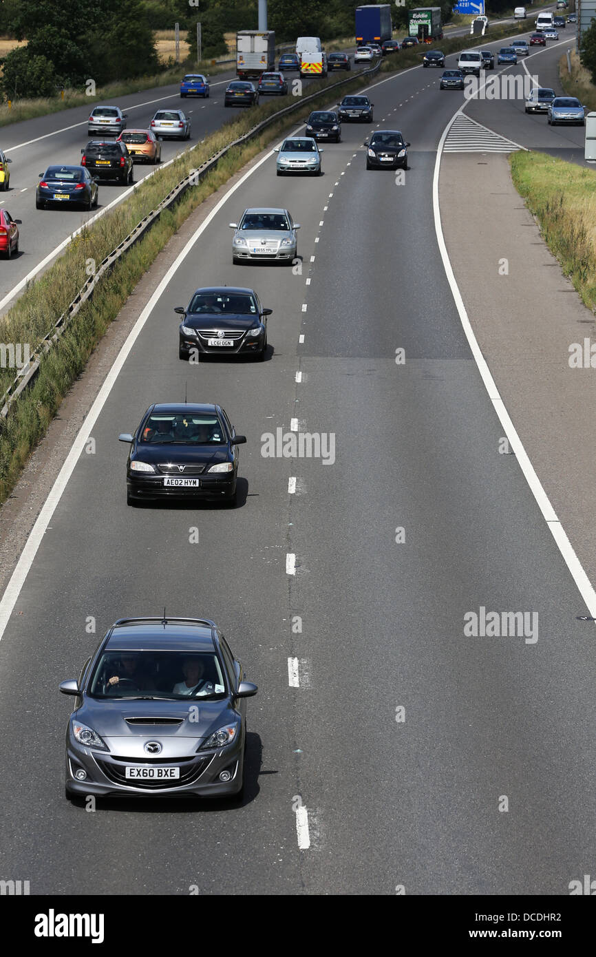 Drivers on the M11 in Cambridgeshire were spotted lane-hogging but from ...