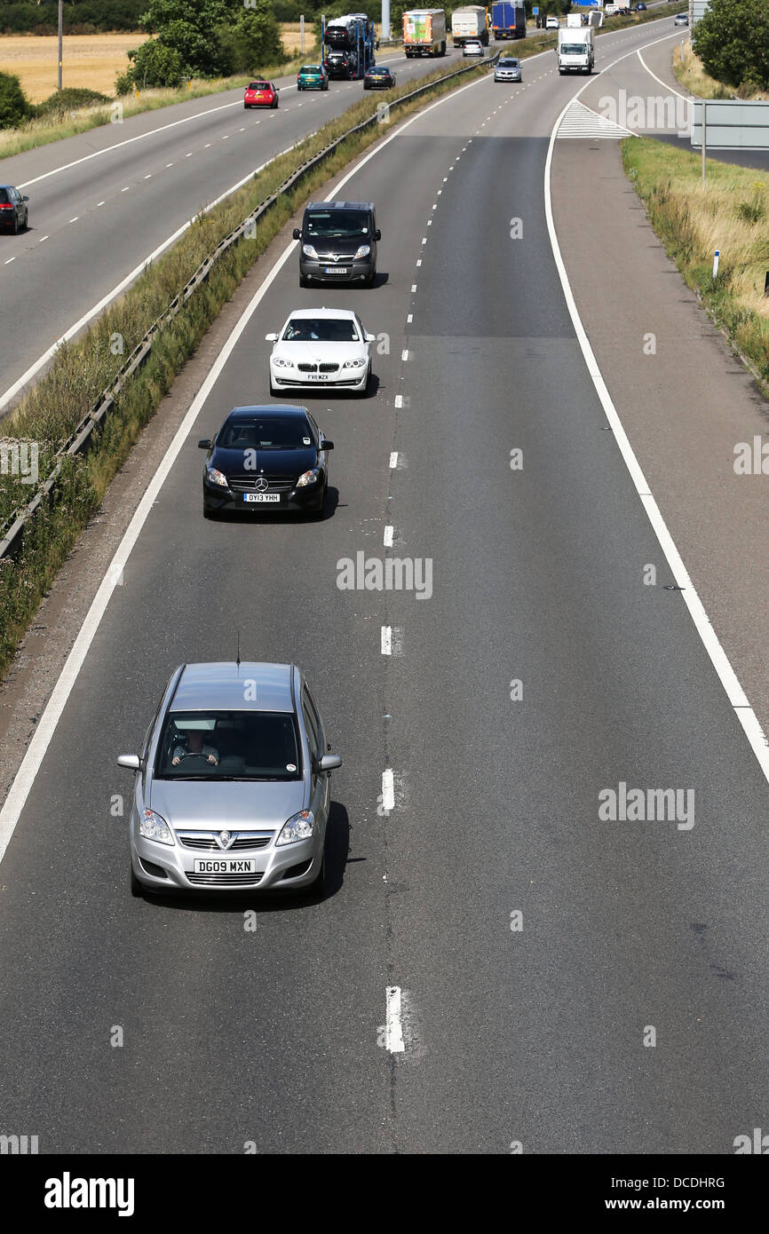 Drivers on the M11 in Cambridgeshire were spotted lane-hogging but from ...