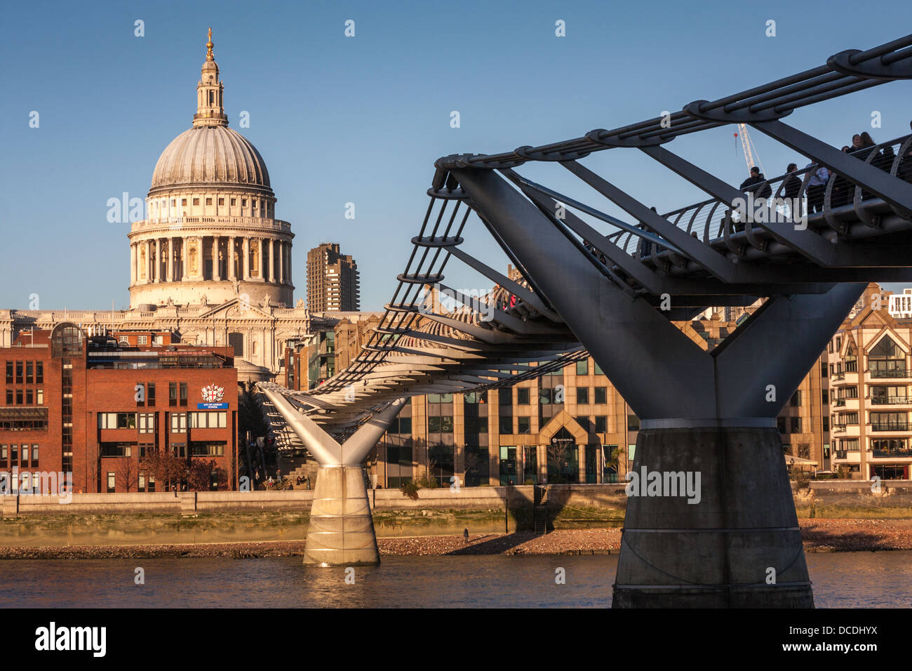 St Pauls Cathedral and Millenium Bridge, London, England, United ...