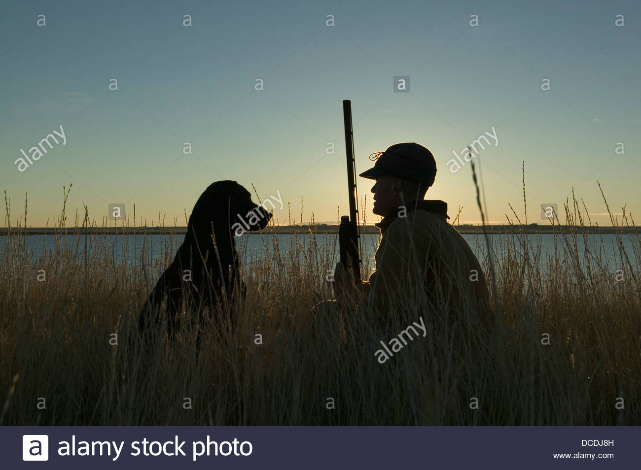 Duck Hunter Silhouette Stock Photos & Duck Hunter Silhouette Stock ...