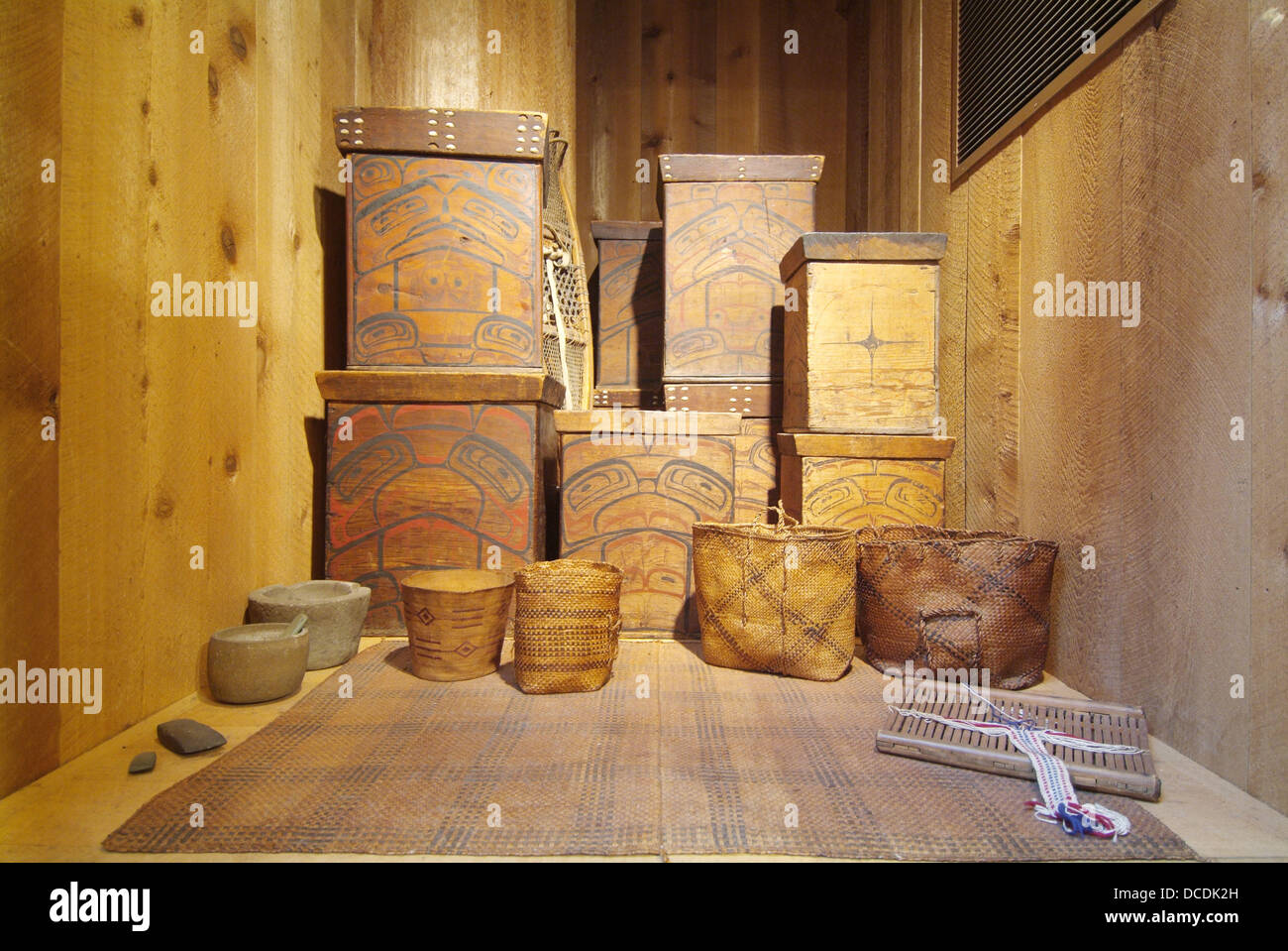 Prince Rupert Museum coast native bent box Stock Photo - Alamy