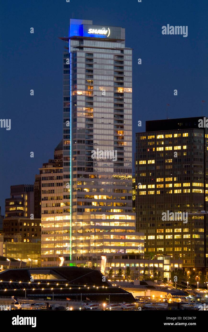 Shaw Tower in evening, downtown Vancouver, BC, Canada Stock Photo - Alamy