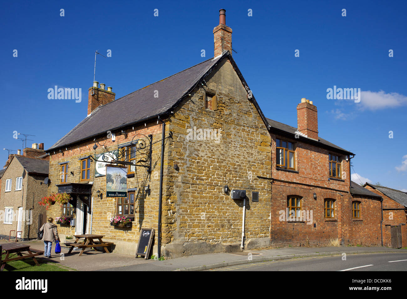 The Wheatsheaf pub Braunston village Northamptonshire Northants England ...