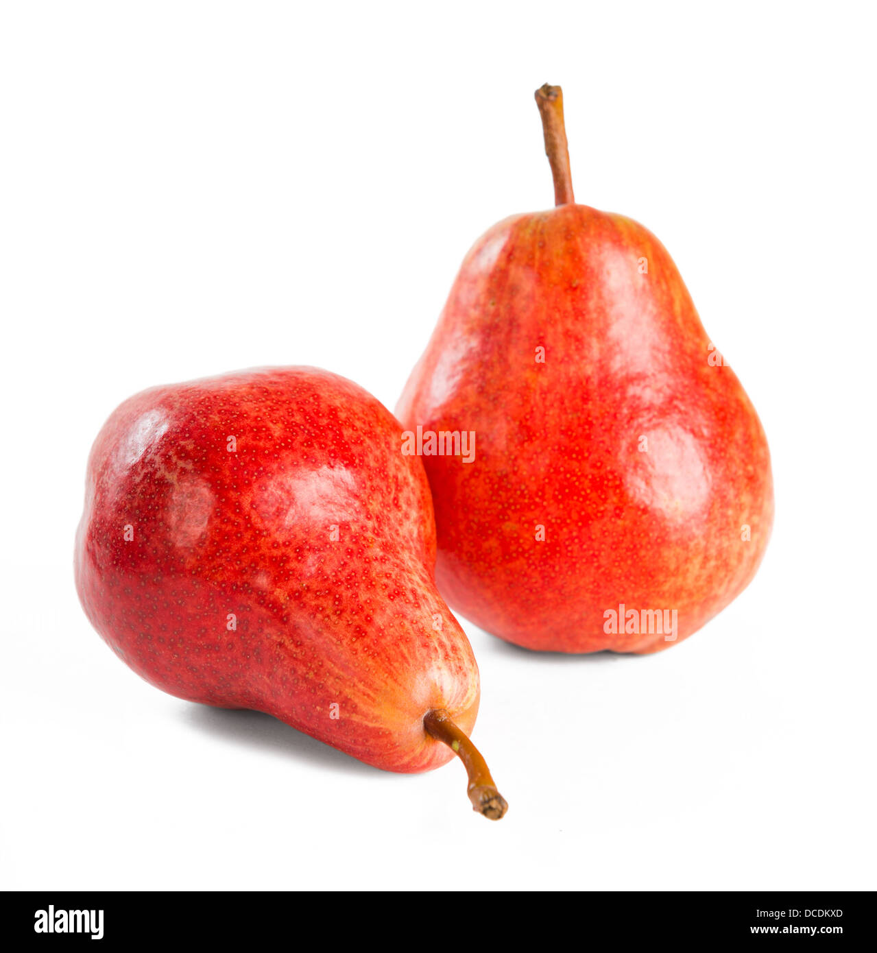 Two red pears isolated on white Stock Photo - Alamy