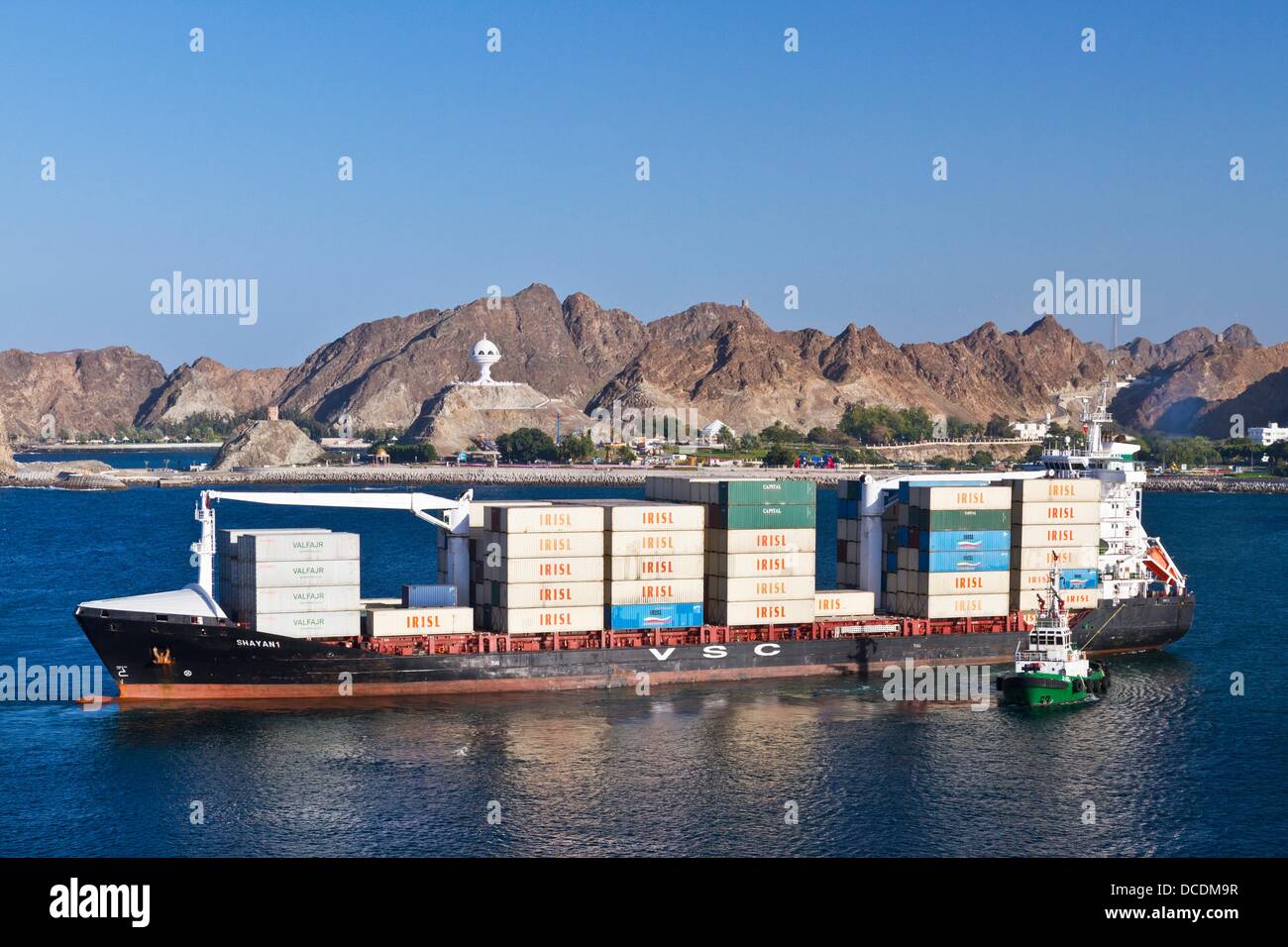Container Port Muscat Port Sultan Stock Photos & Container Port Muscat ...