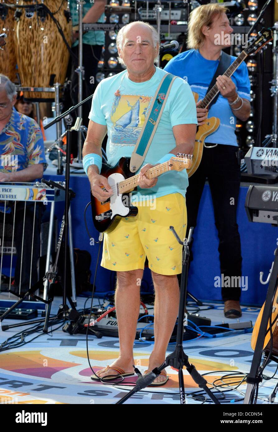 New York, NY. 15th Aug, 2013. Jimmy Buffett on stage for NBC Today Show ...