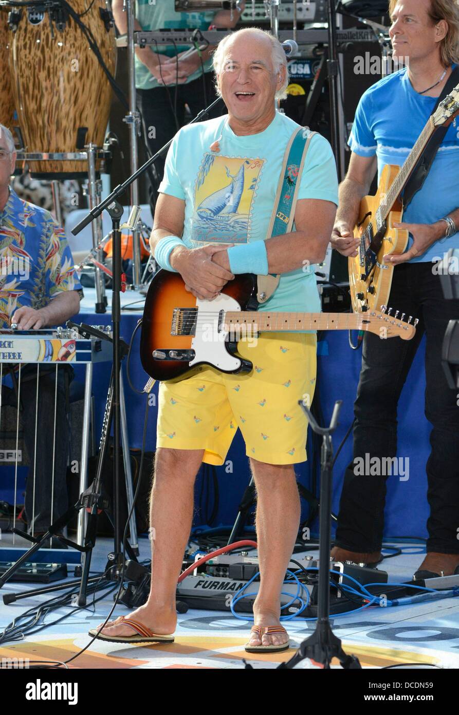New York, NY. 15th Aug, 2013. Jimmy Buffett on stage for NBC Today Show ...