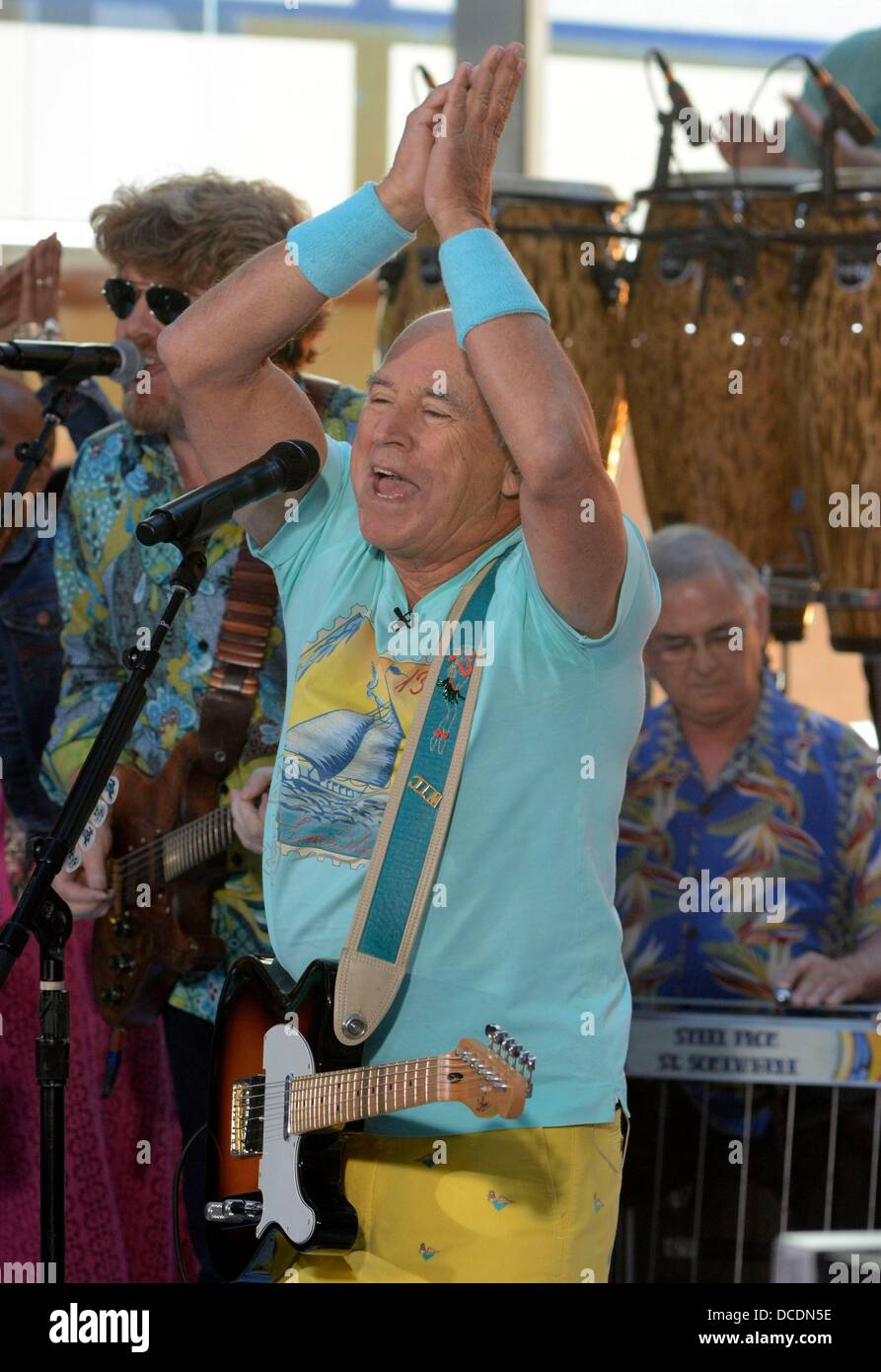 New York, NY. 15th Aug, 2013. Jimmy Buffett on stage for NBC Today Show ...