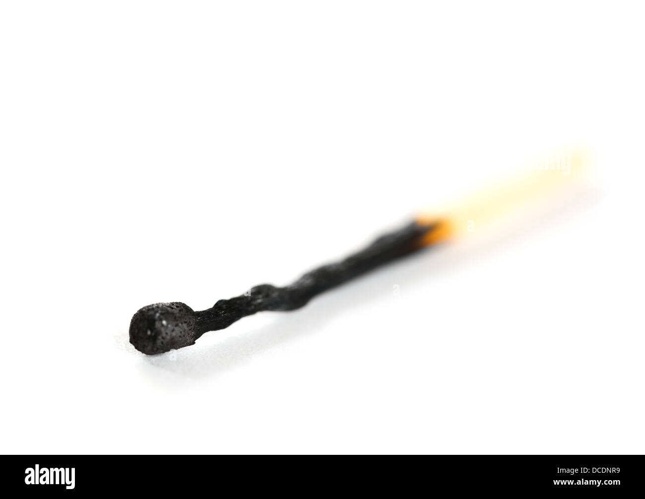 Used match on the white background Stock Photo - Alamy