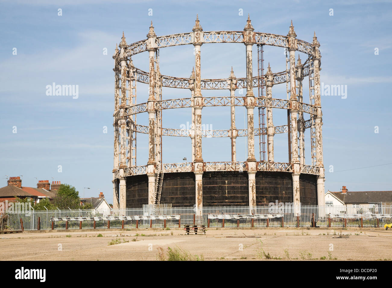 Victorian gasometer, Great Yarmouth, Norfolk, England Stock Photo - Alamy