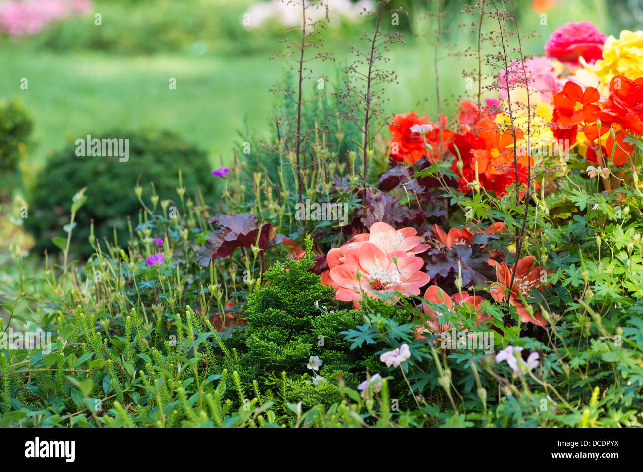 Flower Bed in German Cemetery Stock Photo - Alamy
