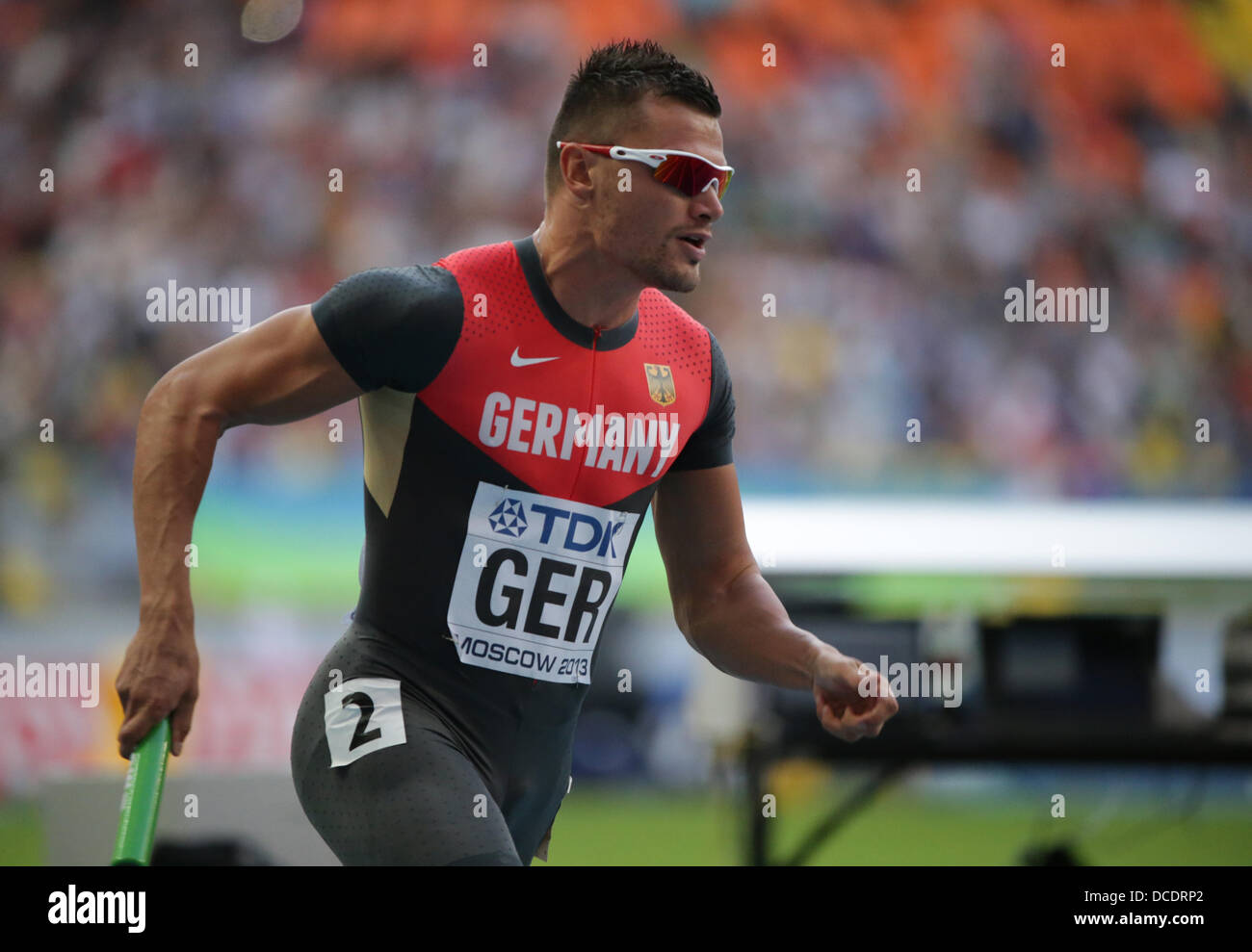 Moscow, Russia. 15th Aug, 2013. Eric Krueger of Germany competes in the ...