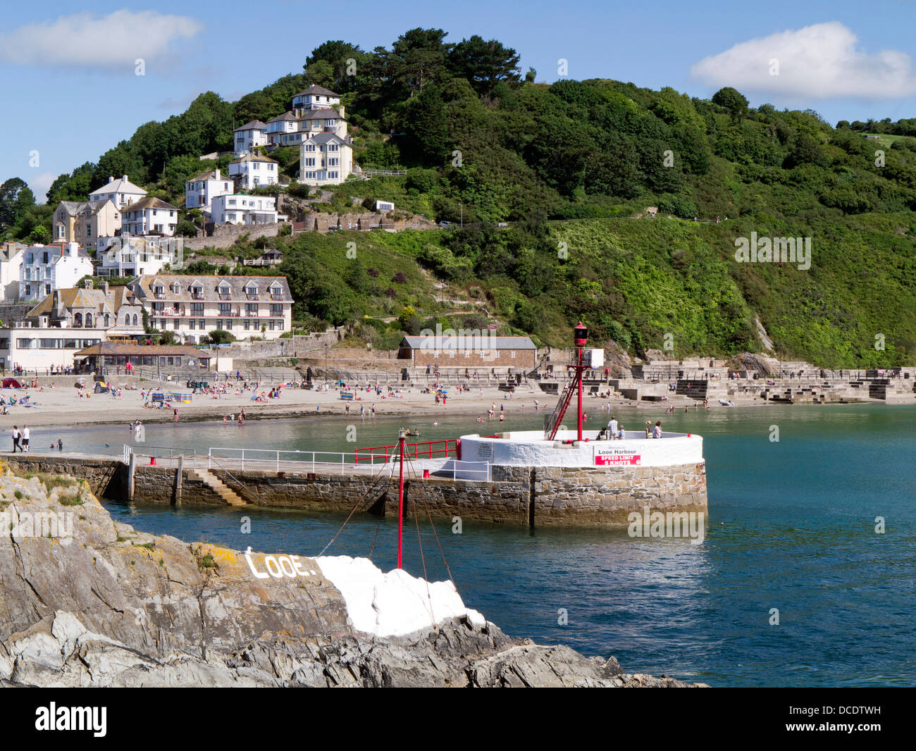 Looe beach and Pier, Cornwall UK Stock Photo - Alamy
