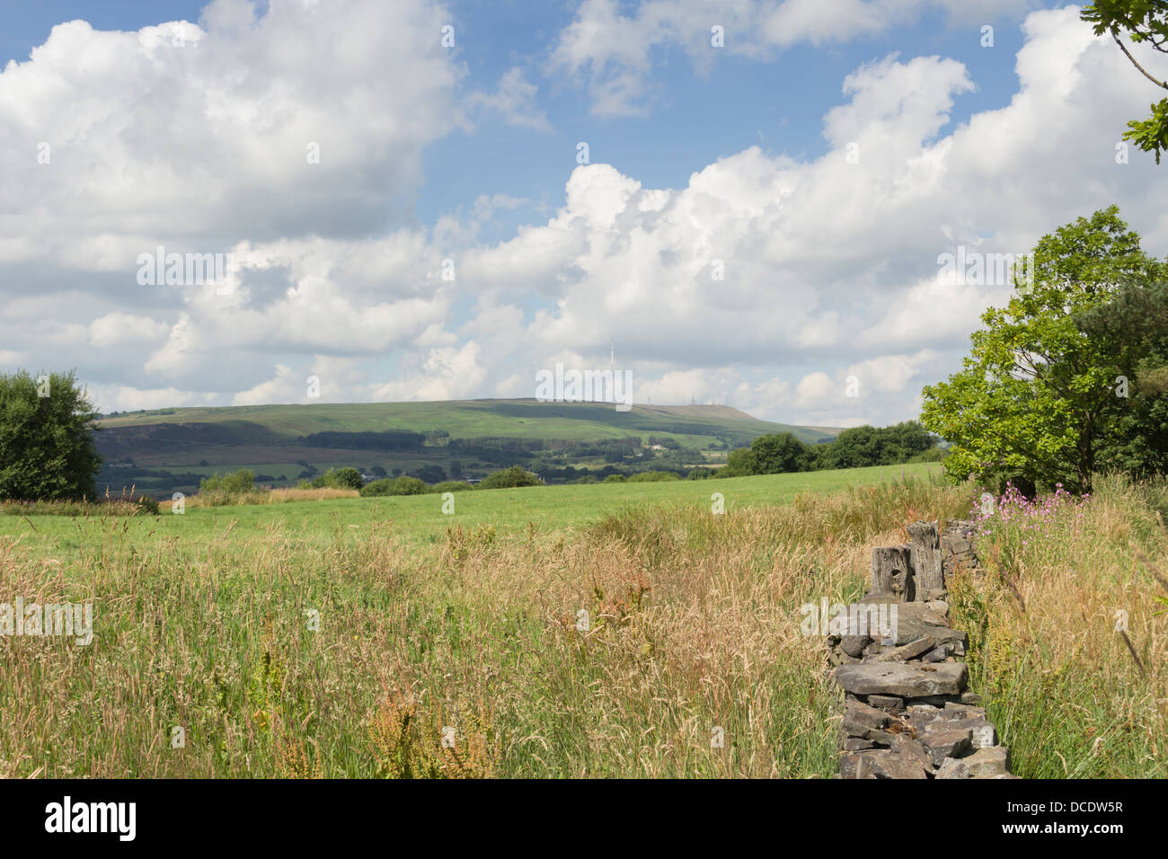 Rural landscape of countryside north of Bolton from Bromley Cross ...
