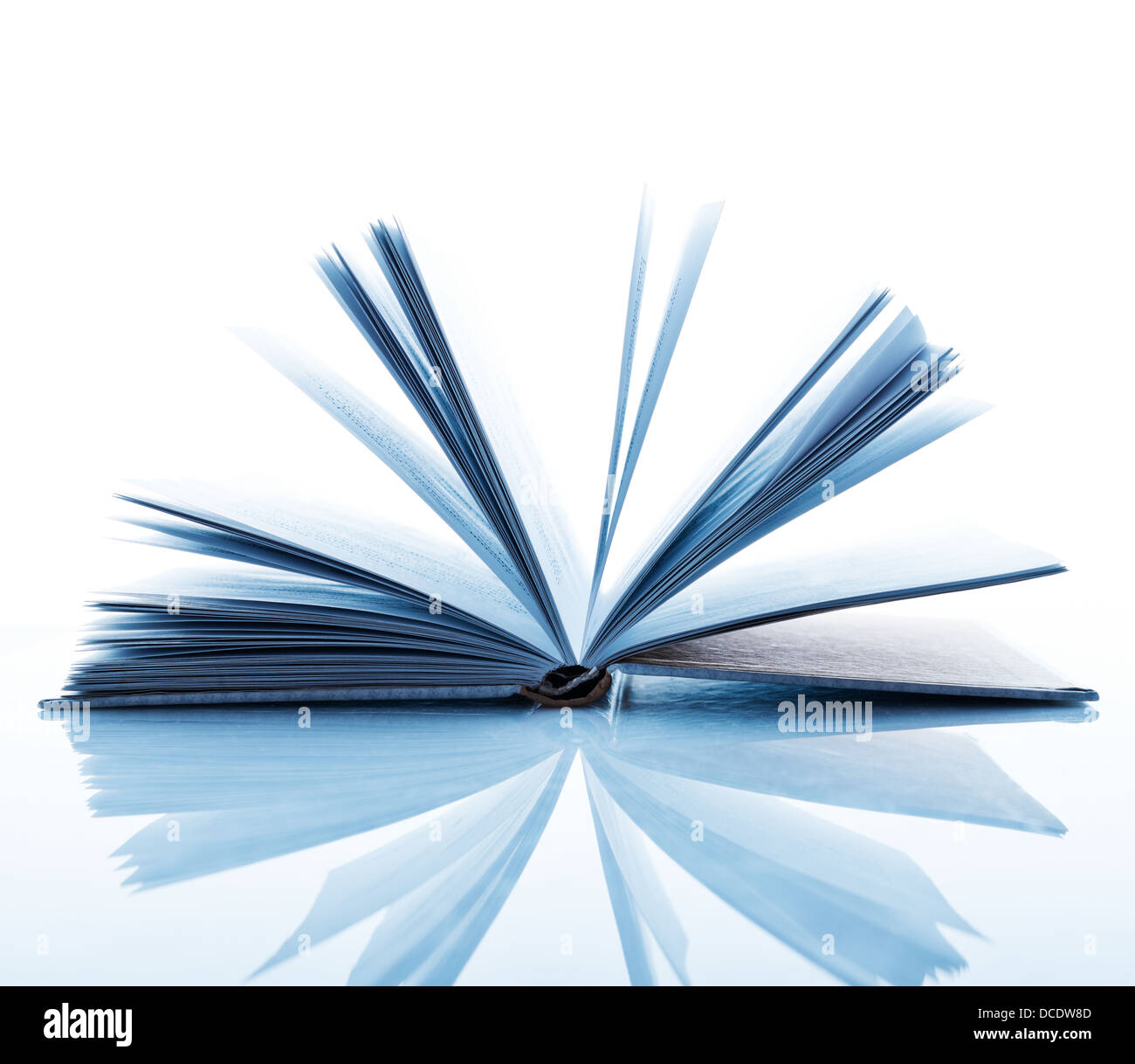 Open book isolated on white background Stock Photo - Alamy