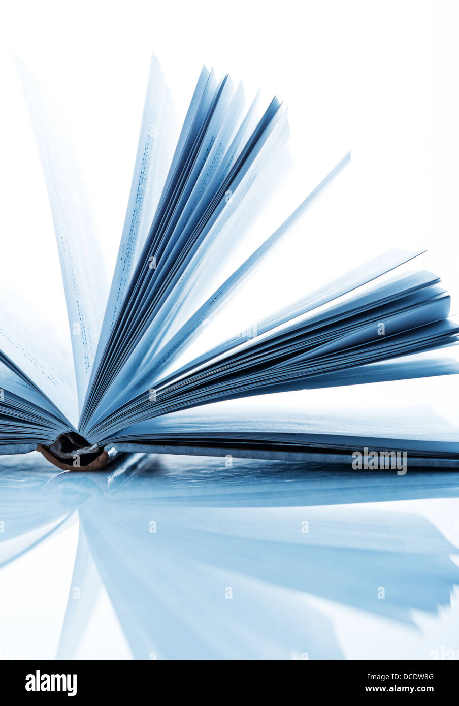 Open book isolated on white background Stock Photo - Alamy